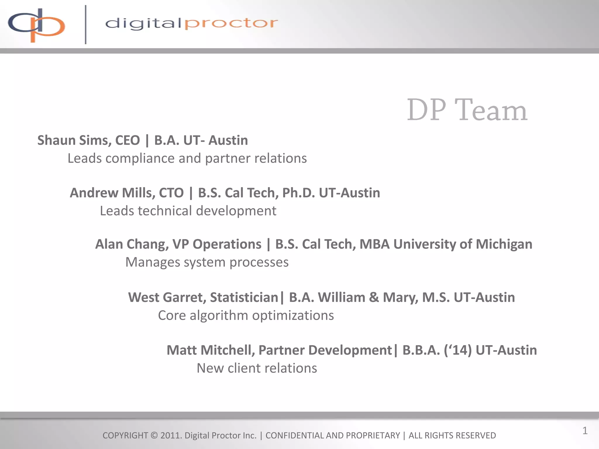 Digital Proctor in 5 Slides | PPT