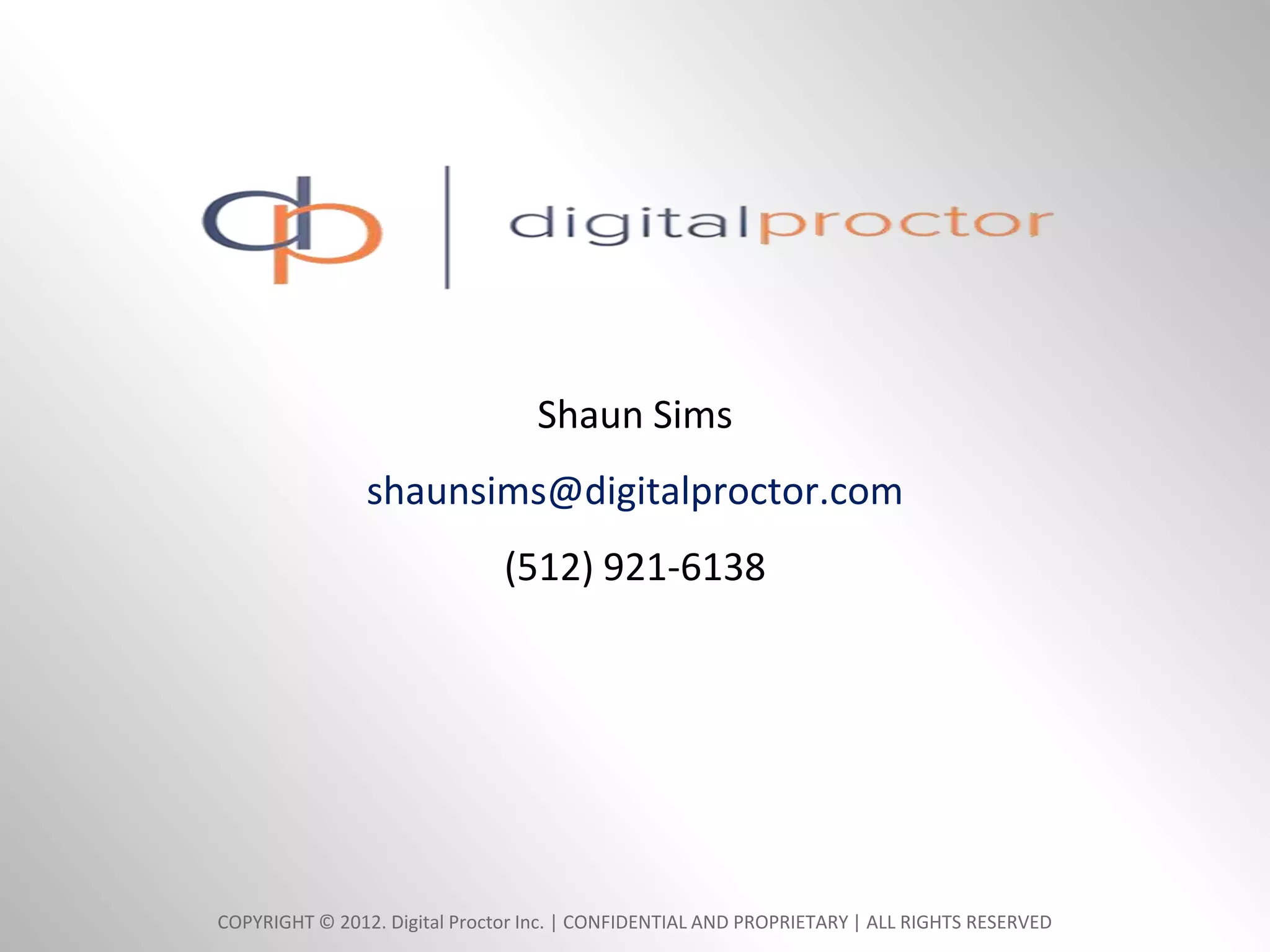 Digital Proctor in 5 Slides | PPT