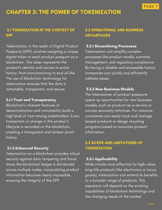 THE CASE FOR NATIVE DIGITAL PRODUCT PASSPORT TOKENIZATION | PDF