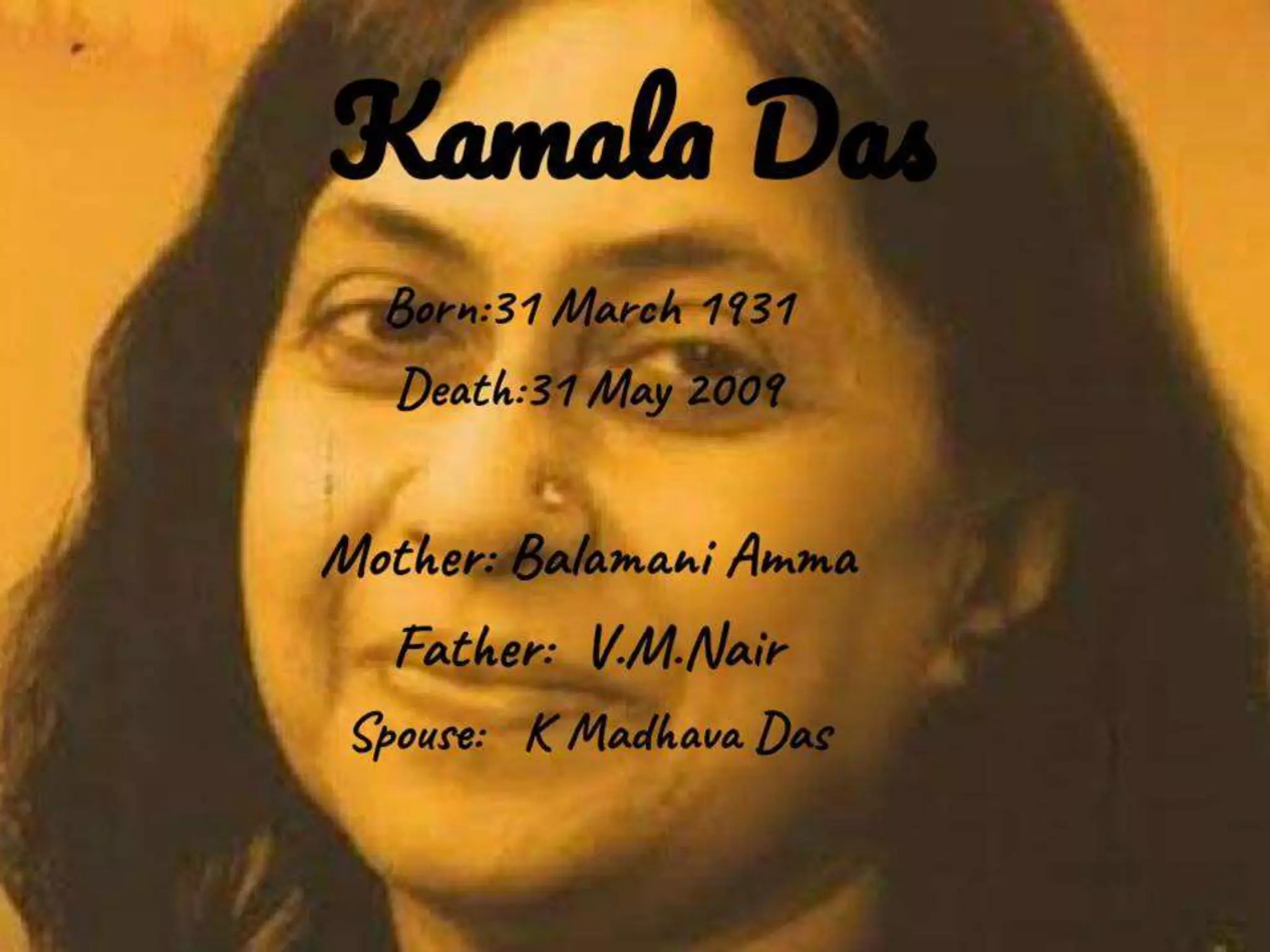 Digital profile Kamala Das | PPT