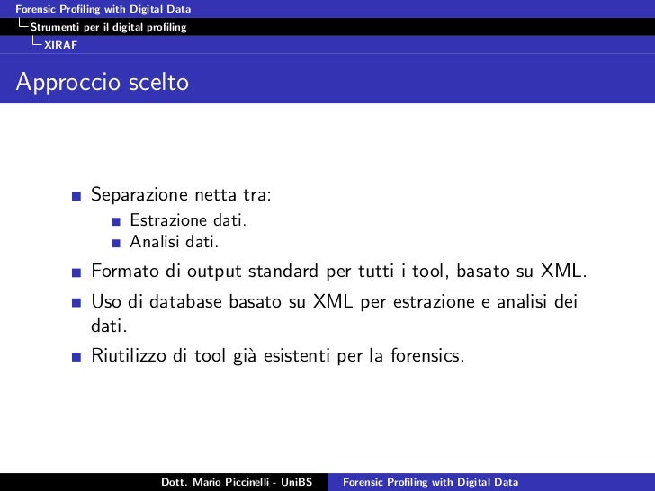 Forensic Profiling with Digital Data