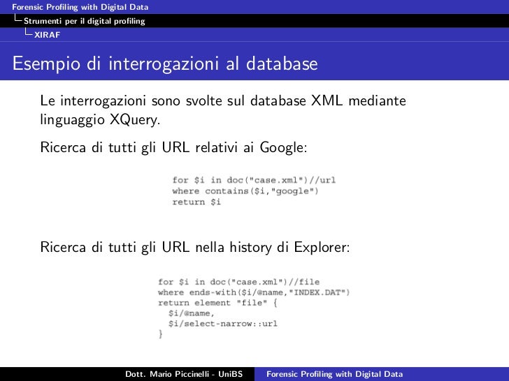 Forensic Profiling with Digital Data