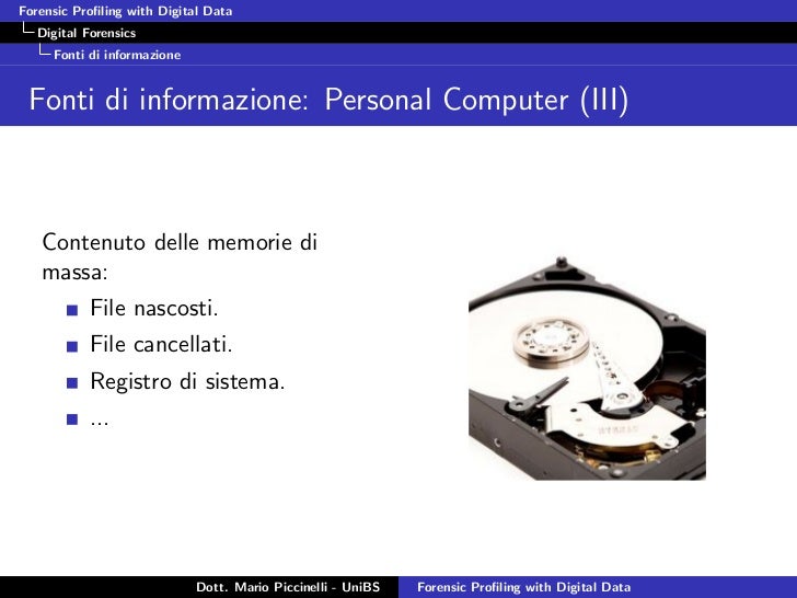 Forensic Profiling with Digital Data
