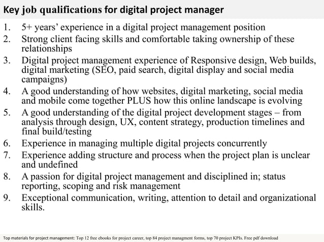 Digital project manager | PPTX