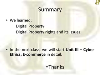 Digital property rights | PPTX