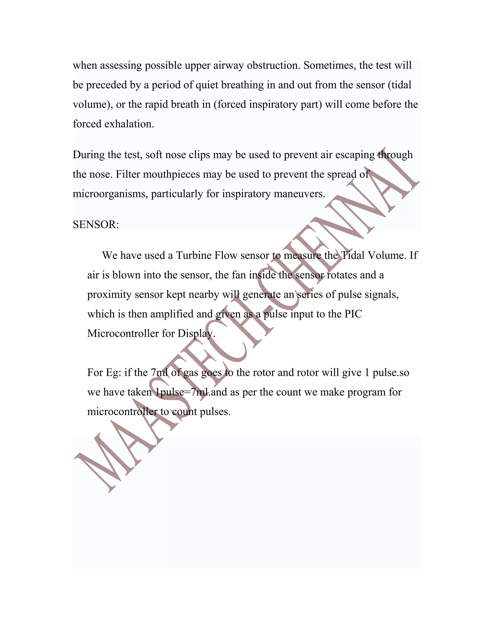 BIOMEDICAL PROJECTS ABSTRACT-Digital pulmonary function test spirometry ...