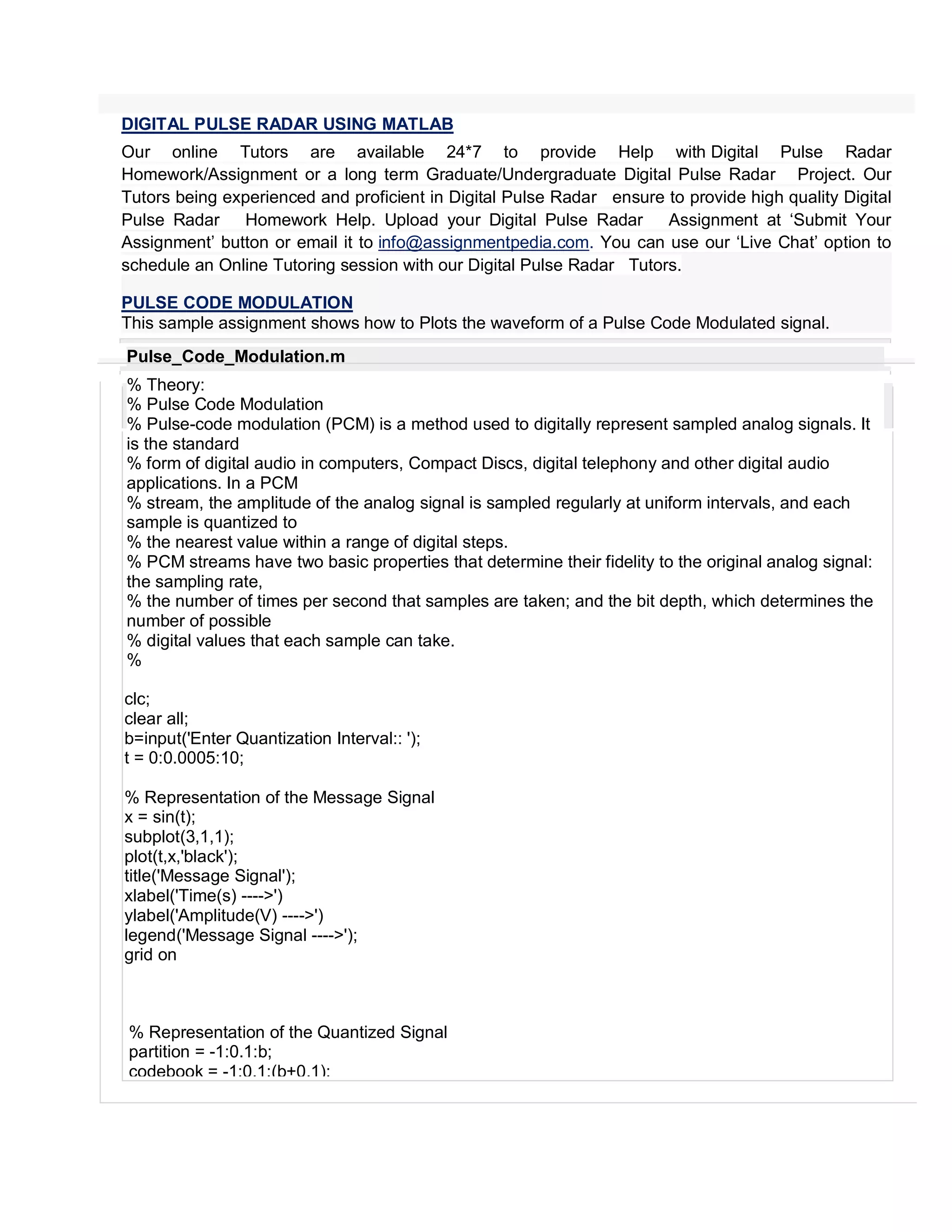 Digital Pulse Radar | PDF