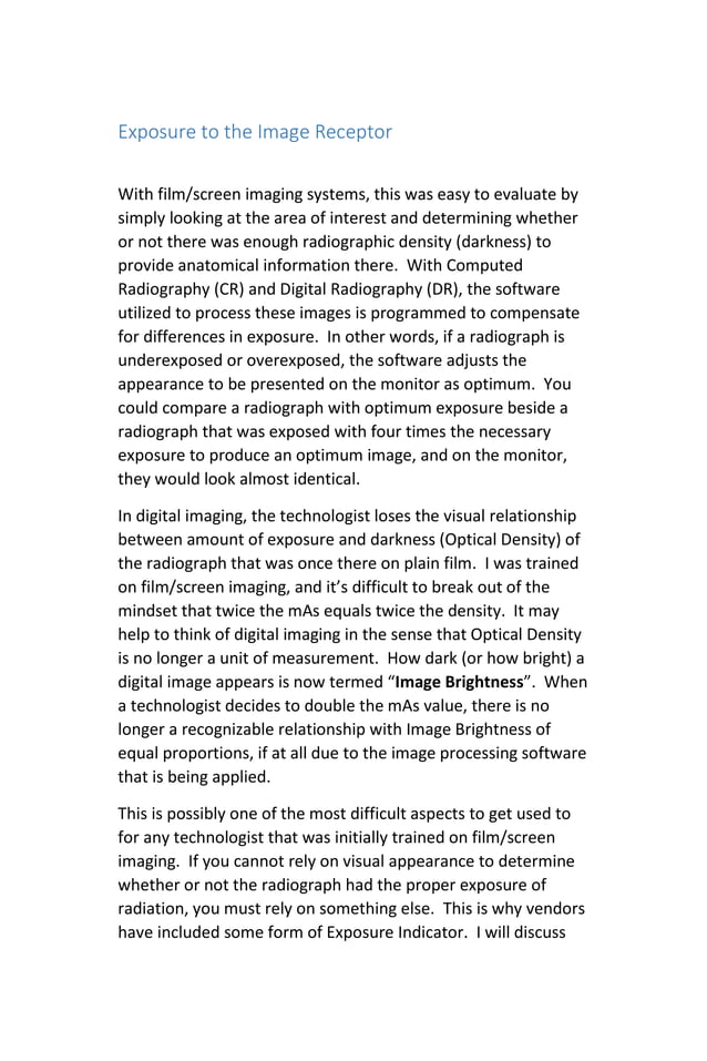 Digital Radiography Image Critique | PDF