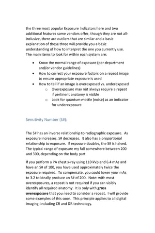 Digital Radiography Image Critique | PDF