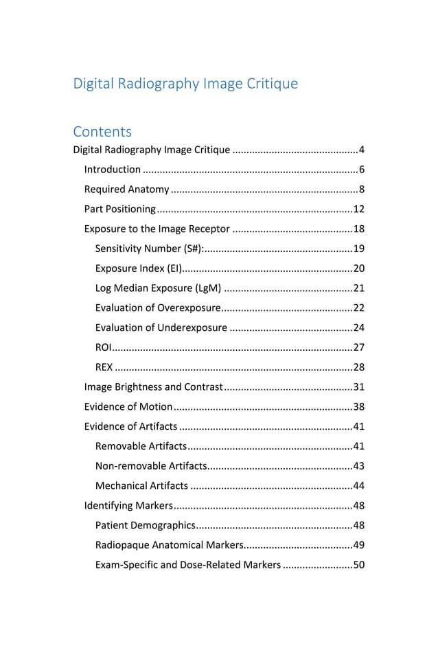 Digital Radiography Image Critique | PDF