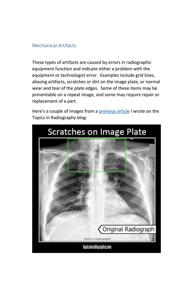 Digital Radiography Image Critique | PDF