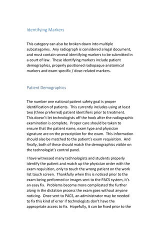 Digital Radiography Image Critique | PDF