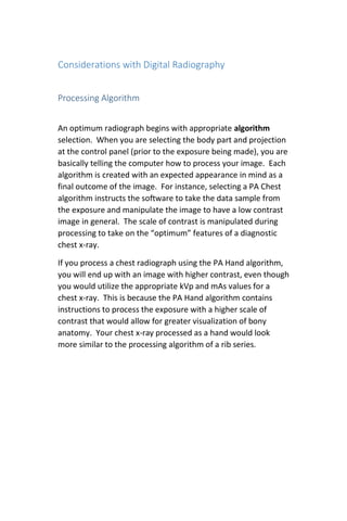 Digital Radiography Image Critique | PDF