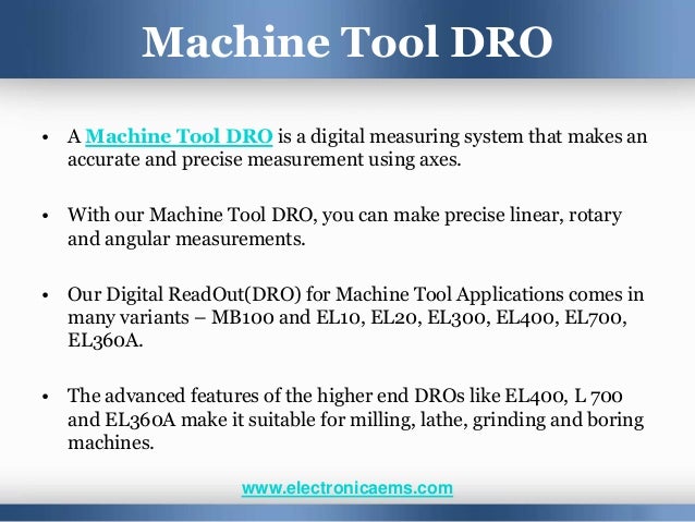 Digital ReadOuts from Electronica
