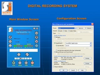 DIGITAL RECORDING SOFTWARE | PPT