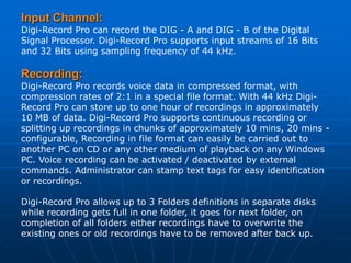 DIGITAL RECORDING SOFTWARE | PPT