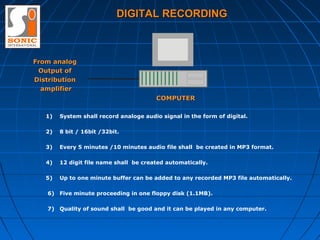 Digital recording final | PPT