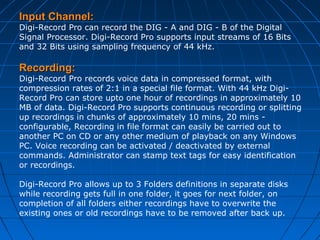 Digital recording final | PPT
