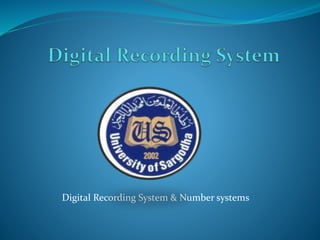 Digital recording system (Geo Physics) | PPT