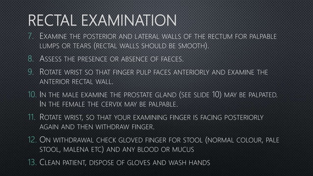 Digital rectal examination.pptx @ | PPTX | Digestive Disorders ...