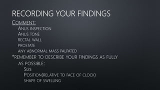 Digital rectal examination.pptx @ | PPTX