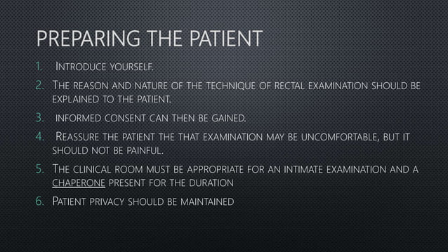 Digital rectal examination.pptx @ | PPTX | Digestive Disorders ...