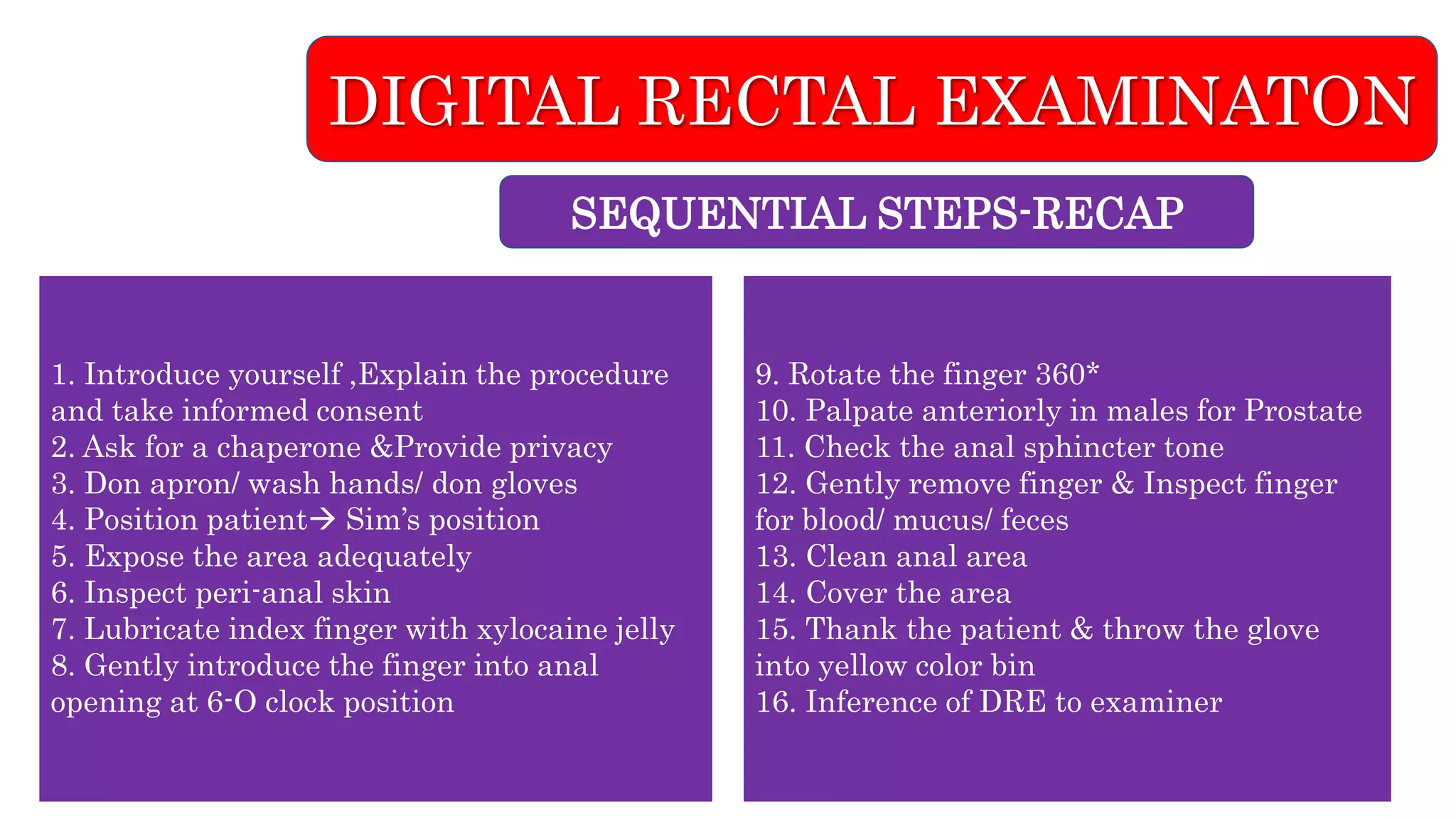 Digital rectal examination/Skill lab/ OSCE | PPTX
