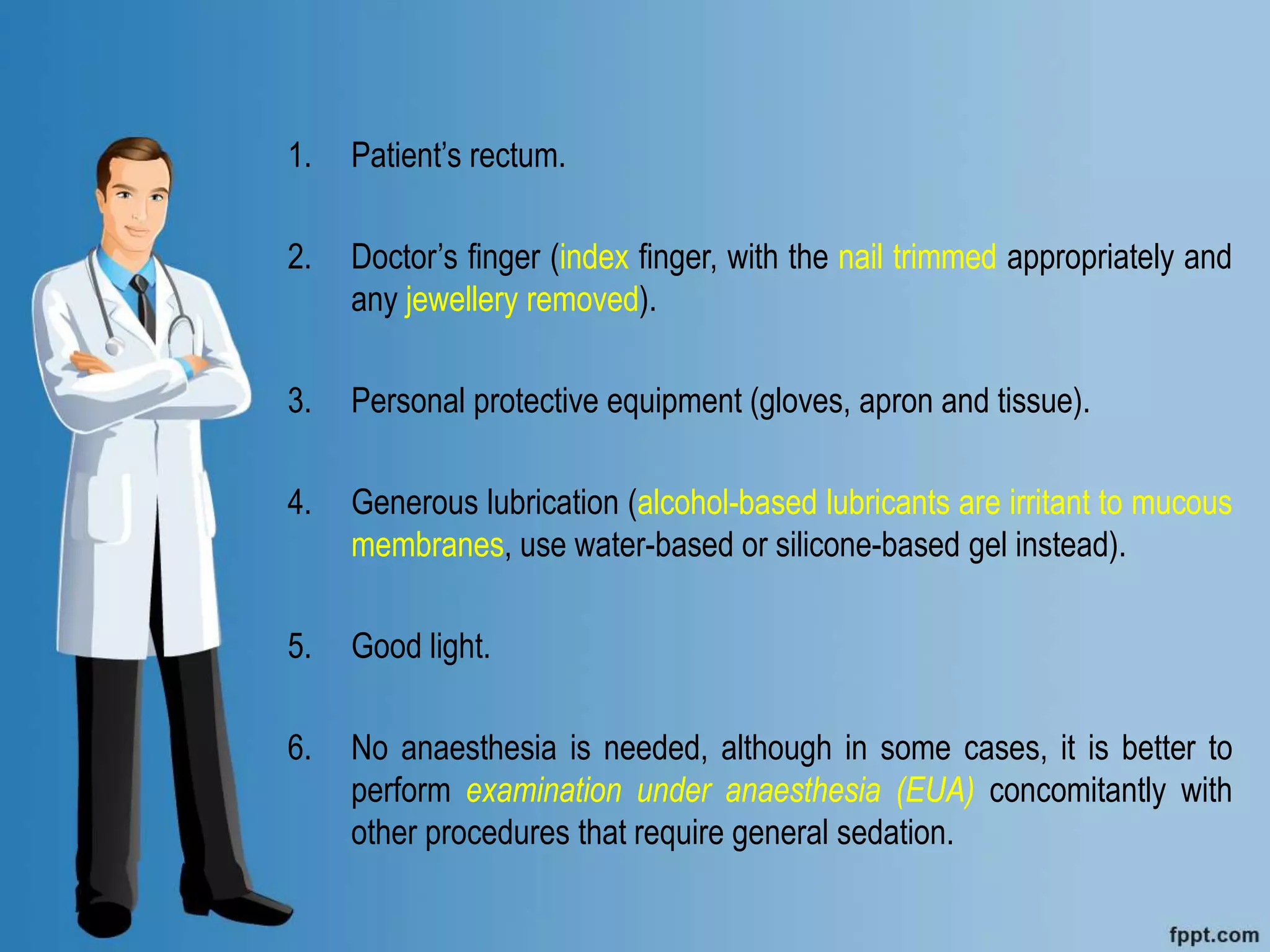 Digital Rectal Examination for Surgical Trainees | PPT
