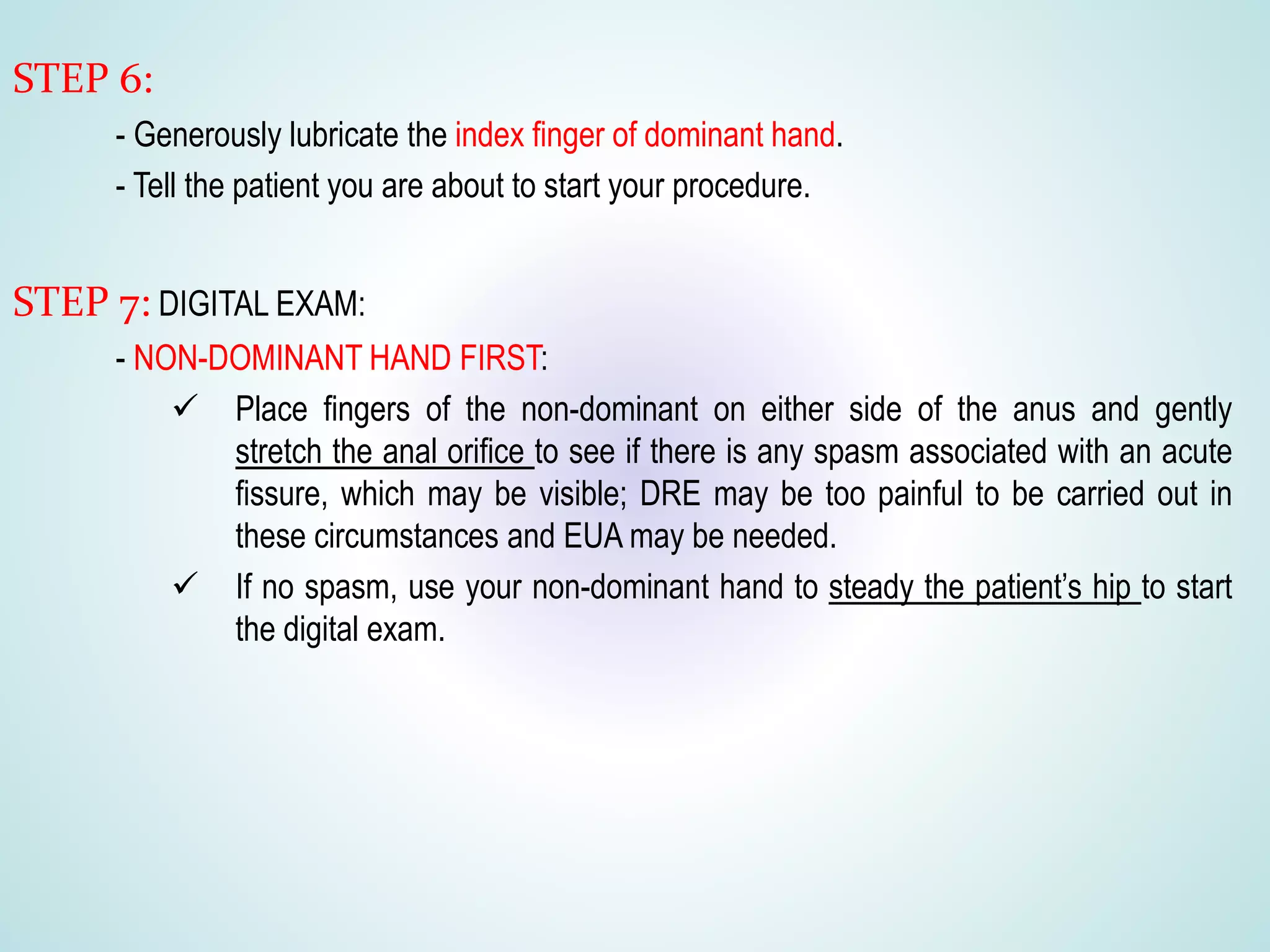 Digital Rectal Examination for Surgical Trainees | PPT