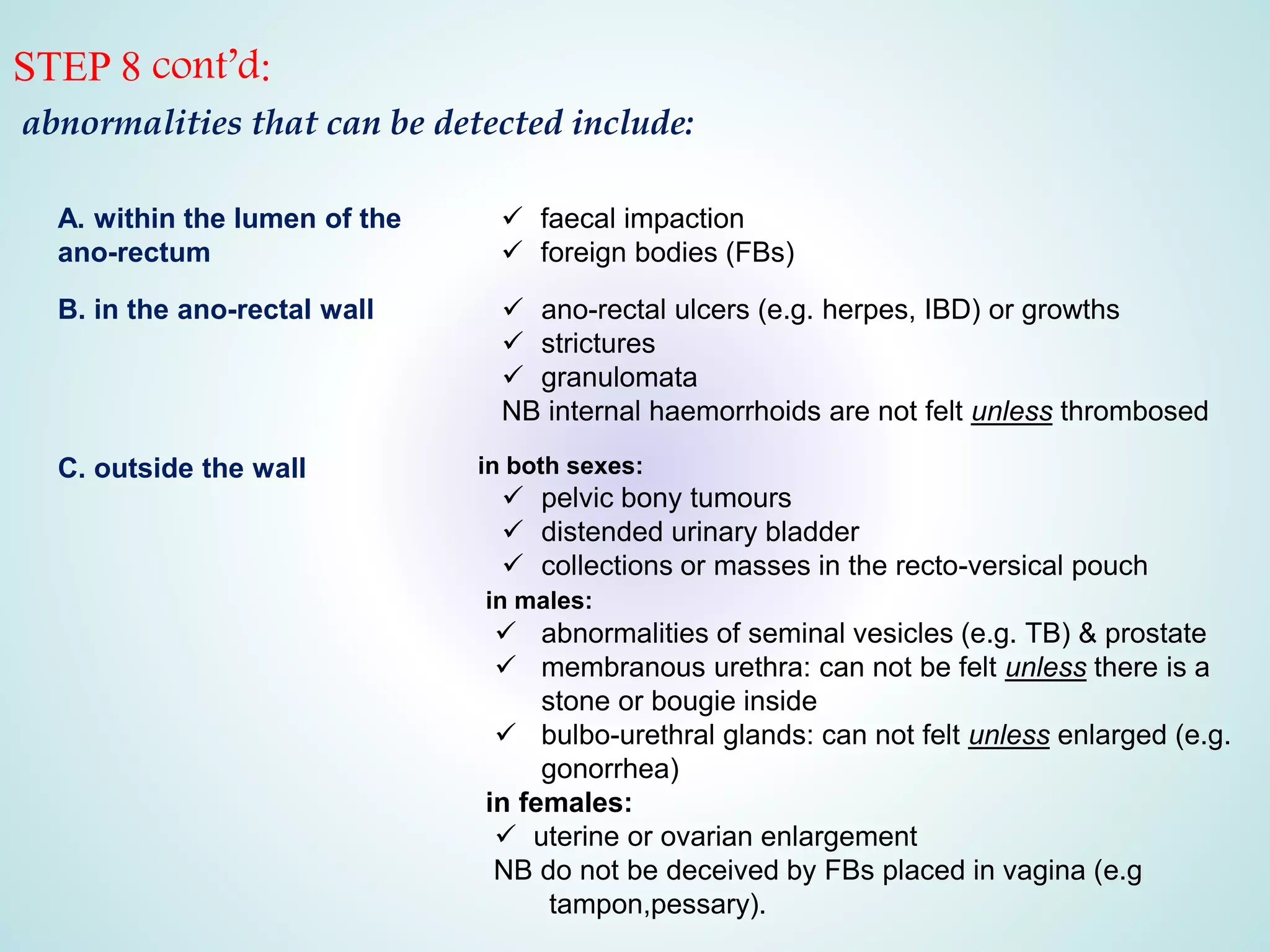 Digital Rectal Examination for Surgical Trainees | PPT