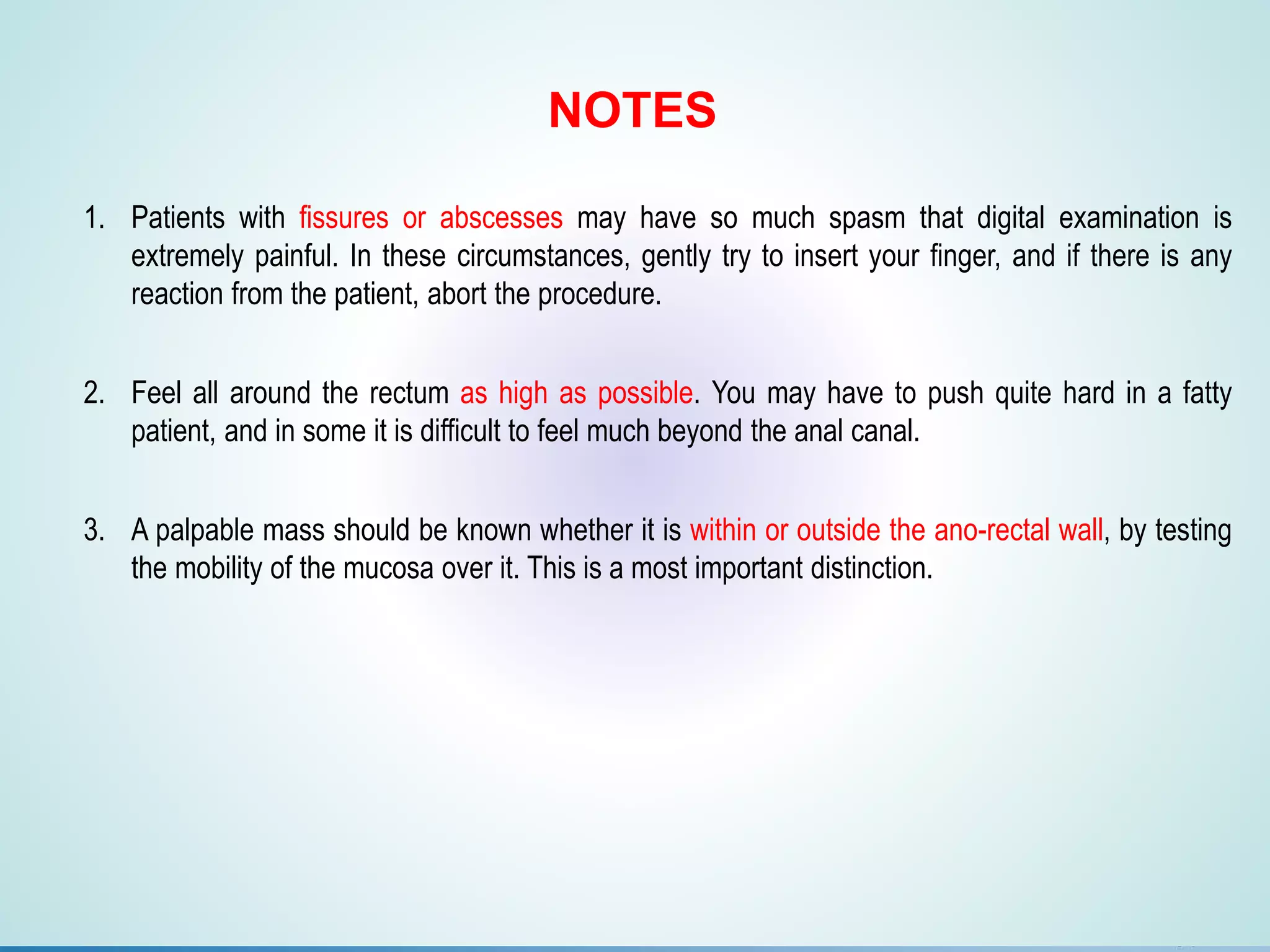 Digital Rectal Examination for Surgical Trainees | PPT