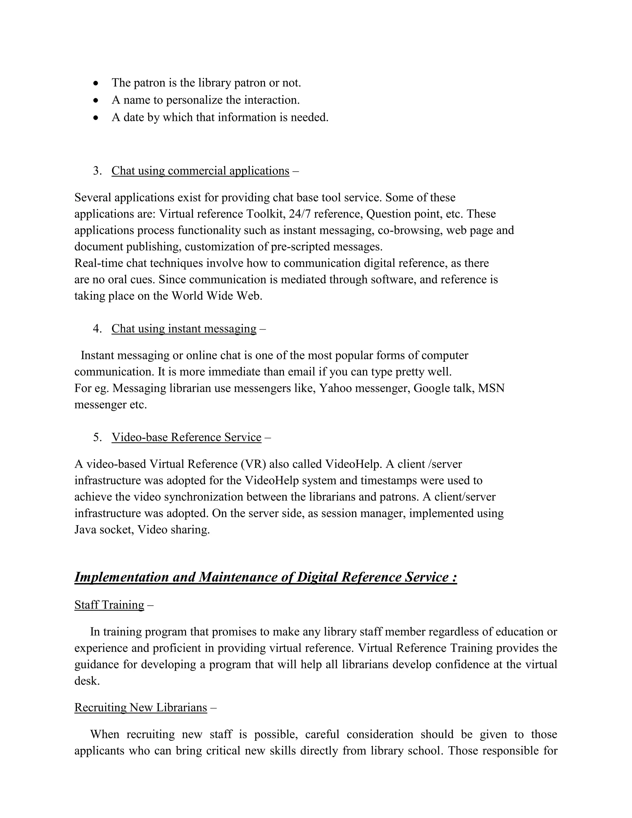 Digital Reference Service in Library | DOCX