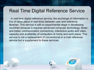 Digital reference service | PPT