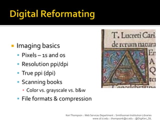 Digital reformatting for preservation | PPTX