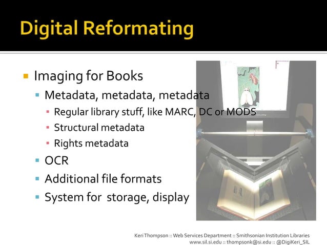Digital reformatting for preservation | PPT