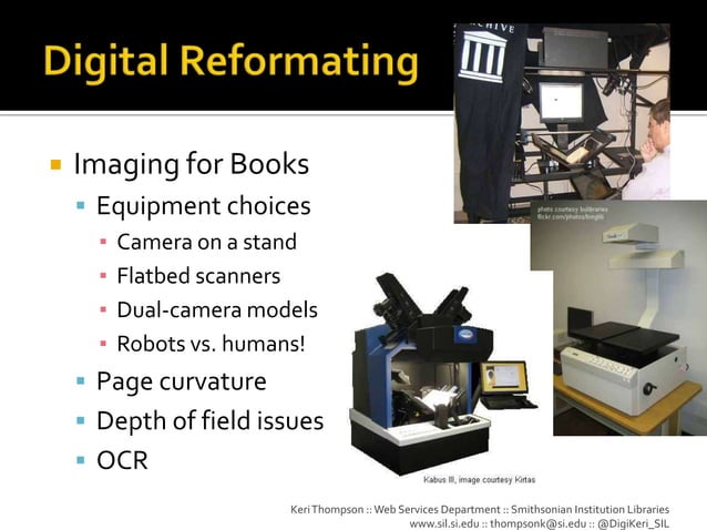 Digital reformatting for preservation | PPT