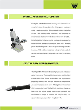 Digital refractometers category | PDF | Physics | Science