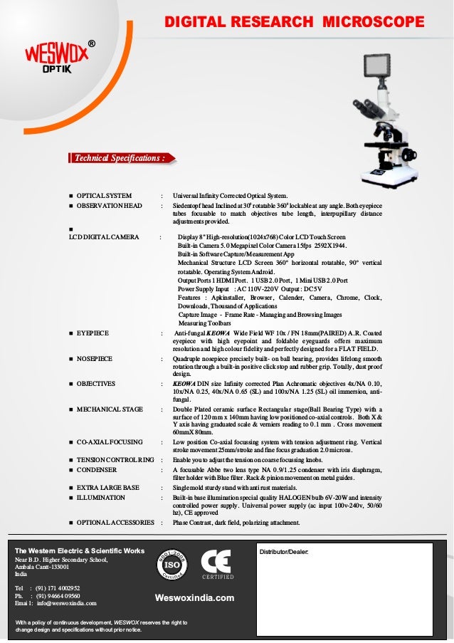 Digital research microscope bx li lcd 2 | PDF