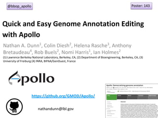 (Digital resources) quick and easy genome annotation editing with apollo | PPT