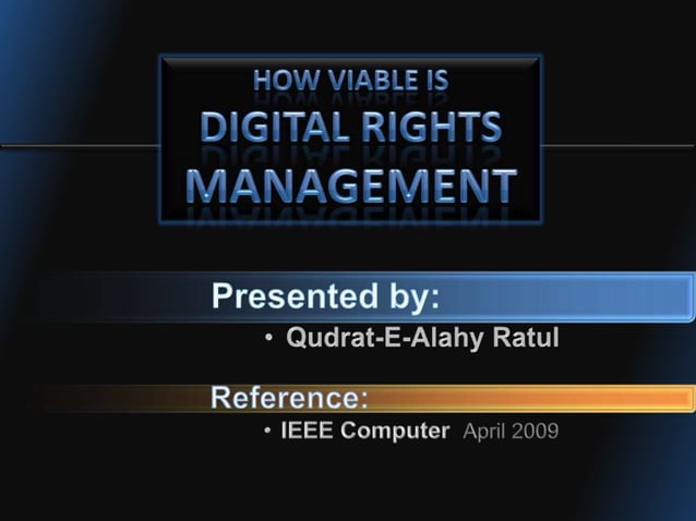 Digital Right Management | PPTX