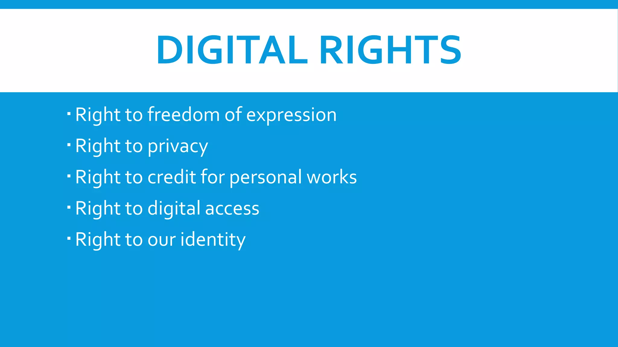 Digital rights and responsibilities ppt | PPTX