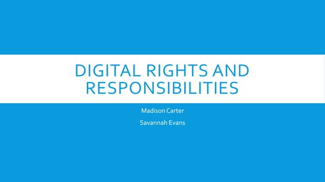 Digital rights and responsibilities ppt | PPTX | Internet Safety ...