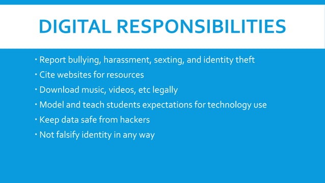 Digital rights and responsibilities ppt | PPTX | Internet Safety ...