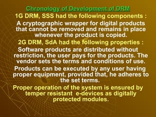 Digital rights management an essential feature in the digital era | PPT