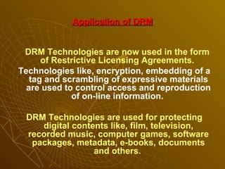 Digital rights management an essential feature in the digital era | PPT
