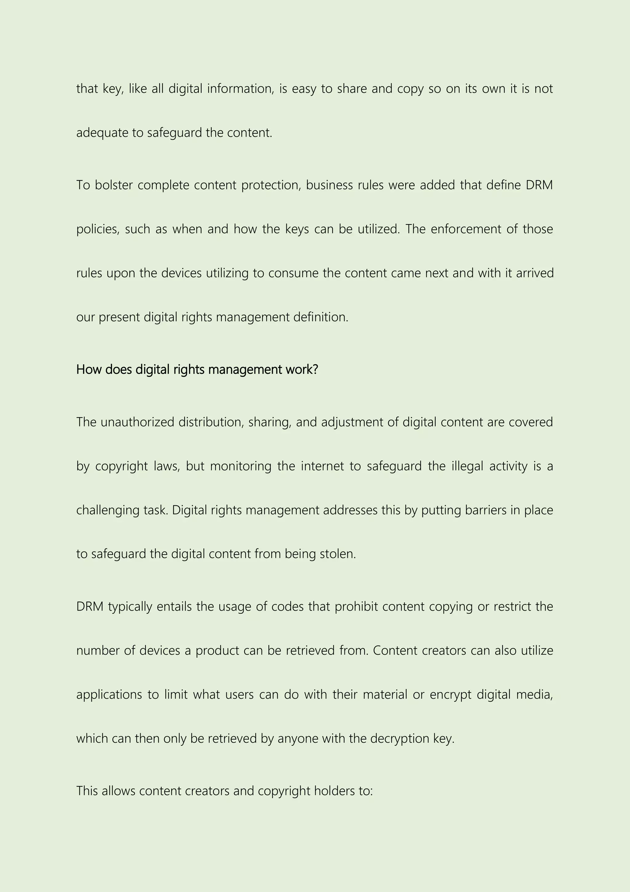 What is Digital Rights Management System and How does it work : Ameva ...