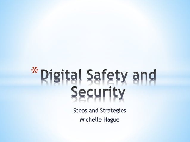 Digital safety and security | PPTX