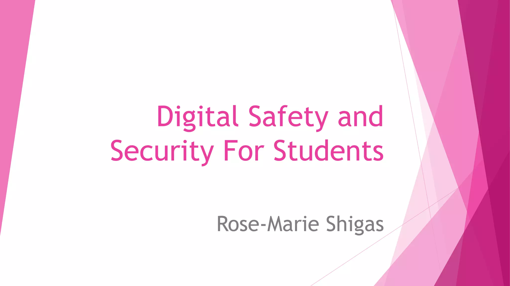 Digital safety and security for students | PPTX
