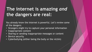 Digital safety and security for students | PPTX