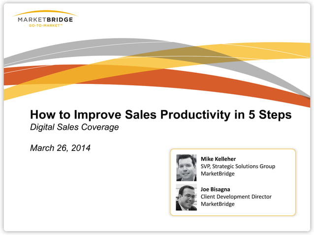 How to Improve Sales Productivity in 5 Steps: Digital Sales Coverage | PDF